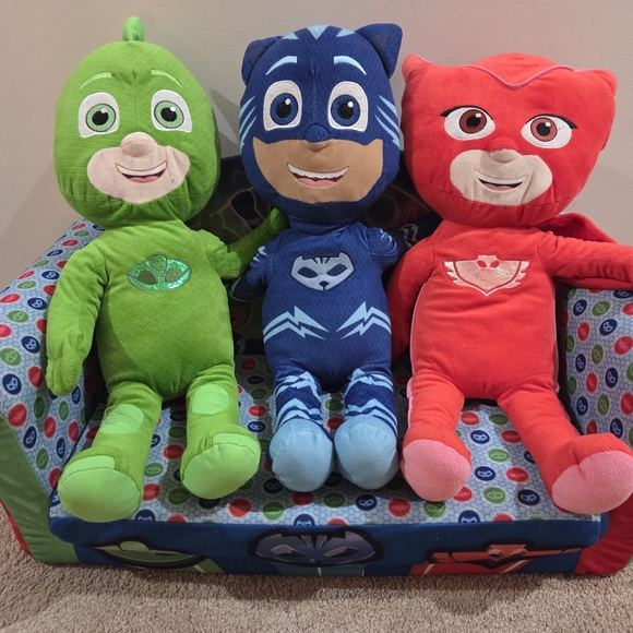 Toys | Disney Pj Masks Snuggle Bundle Fold Out Couch Bed Catboy Owlette ...